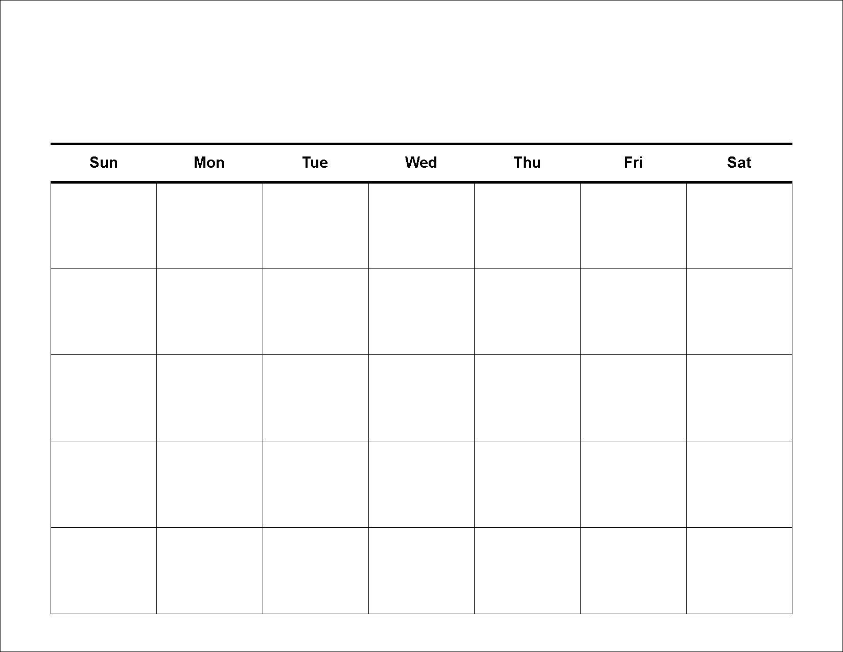 Remarkable 5 Week Blank Calendar Template Printable Blank Calendar Remarkable 5 Week Blank Calendar Template Printable Blank Calendar