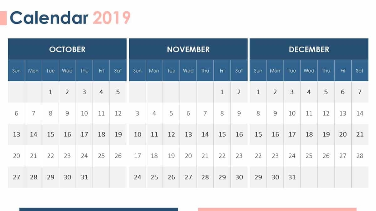 Quarterly Calendar Template Powerpoint Printable Blank Calendar Template